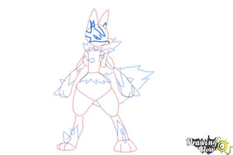 How To Draw Mega Lucario DrawingNow