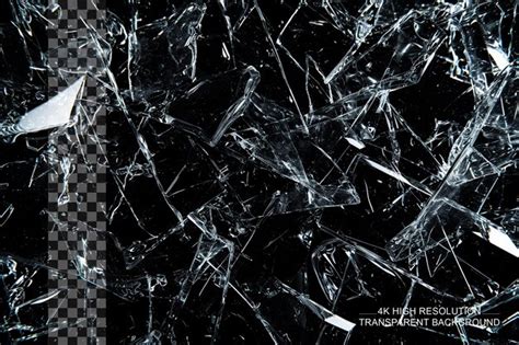 Premium Psd Shattered Glass Shards Abstract Explosion Captured On