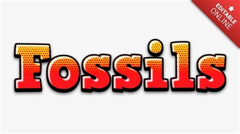 Fossils Comic Font Text Effect Generator