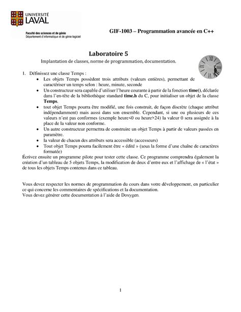 Labo5 Labo 5 de la session 1 1003 Programmation avancée en