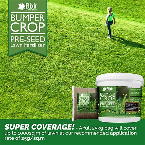 Elixir Gardens Bumper Crop Lawn Pre Seeder 6 11 18 Tub X 25kg