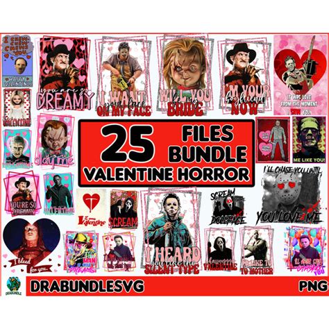 Valentines Day Quotes Horror Characters Png Sublimation 6 De Inspire