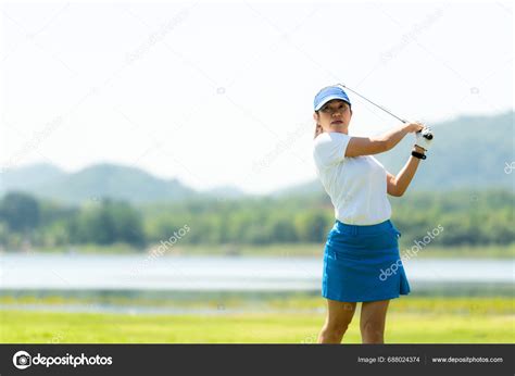 Golfer Sport Course Golf Ball Fairway People Lifestyle Woman Playing