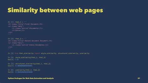 Python Packages For Web Data Extraction And Analysis Ppt