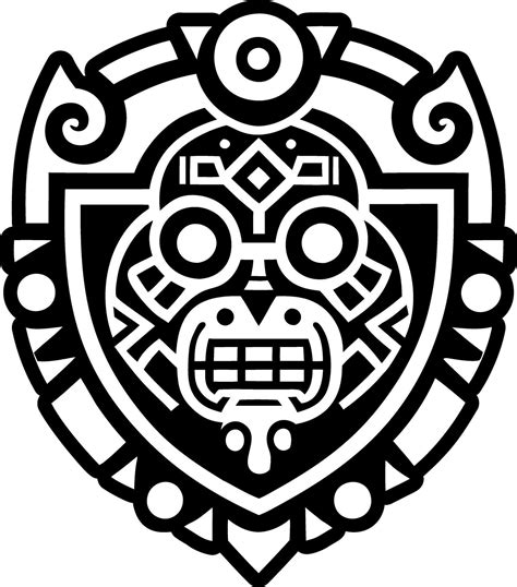 A Solid Style Icon Of Aztec Shield Tattoo 60632242 Vector Art At Vecteezy