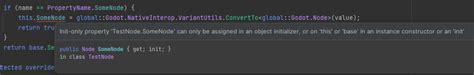 C Init Only Properties Causes Illegal Code To Be Generated · Issue