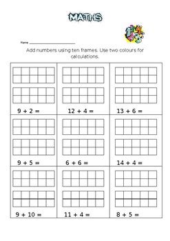 Top Addition Adding Numbers Using Ten Frames By Julia Smith