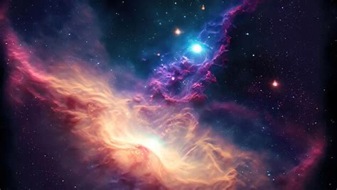 Premium Ai Image A Nebula With A Nebula In The Background