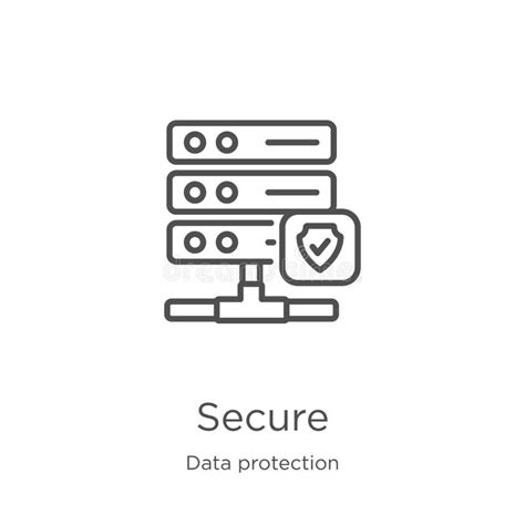 secure icon vector from security collection thin line secure outline
