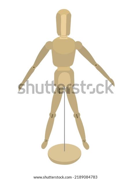Wooden Drawing Mannequin Open Arms Open Stock Vector Royalty Free