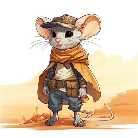 Premium Ai Image Desert Mouse A Graphic Novellas Epic Hero