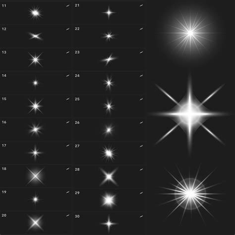 Artstation 100 Lights Brushes For Procreate Procreate Light Effect Brushes Procreate Stars