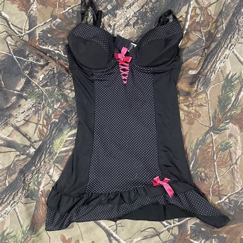 Y2k Lingerie Bustier Corset Top Black And Depop
