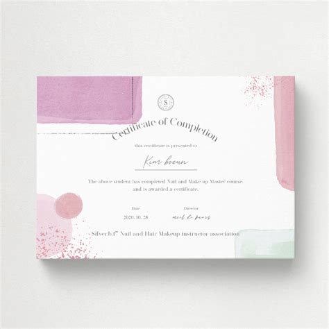 워터컬러 갤러리 페인팅 디플로마 디자인 실버비17