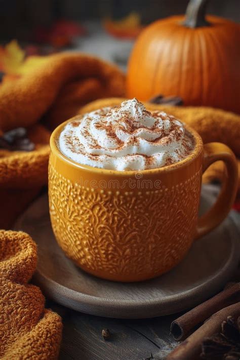 Fall Beverage Illustration Embrace Fall With A Cozy Pumpkin Spice