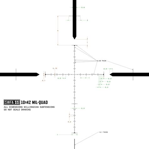 Swfa 10x42 Ss Mil Quad Reticle 30mm 1 Mil Clicks Side Focus