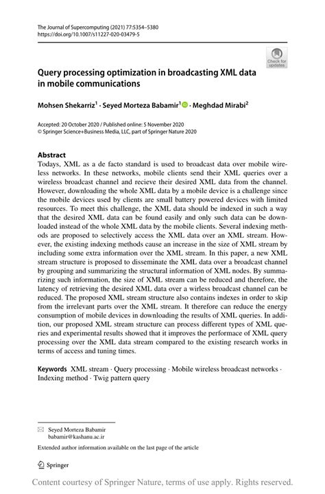 Query Processing Optimization In Broadcasting Xml Data In Mobile
