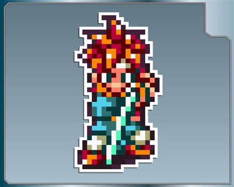 CRONO Sprite No 2 From Chrono Trigger 16 Bit Vinyl Decal Etsy