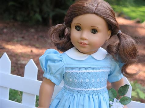 Hand Smocked 18 Inch Doll Dress Light Blue And White Easter Etsy Canada