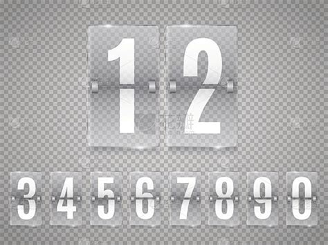 玻璃倒计时隔离在透明的背景。时钟计数器。向量