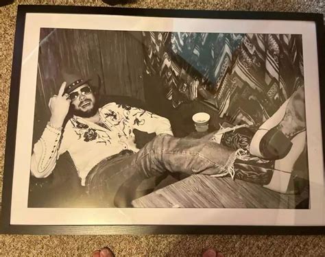 Legendary Rebel Hank Williams Jr Outlaw Country Vintage Poster
