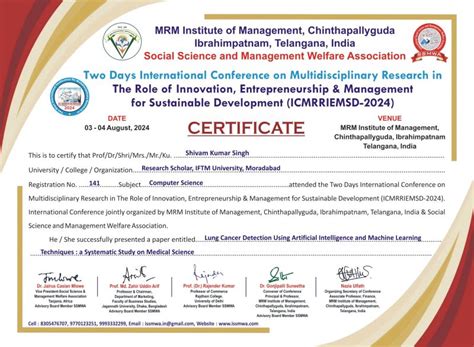 Shivam Kumar Singh Phd Mca Assistant Professor On Linkedin Iftm