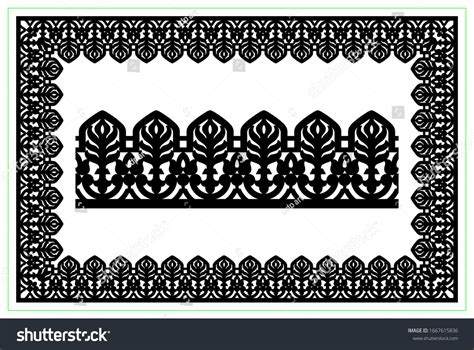 Border Design Laser Cnc Router Cutting Stock Vector Royalty Free