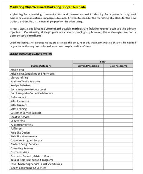 16 Marketing Budget Templates Free Sample Example Format Download