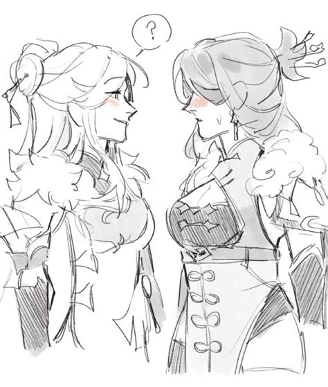Pin By Madi T On Genshin Impact Lesbian Art Yuri Anime Ship Art