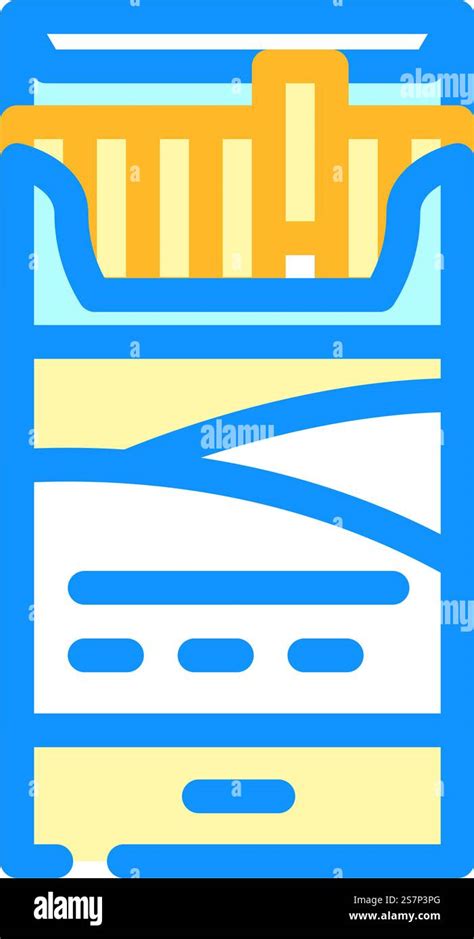 Cigarette Nicotine Color Icon Vector Cigarette Nicotine Sign Isolated