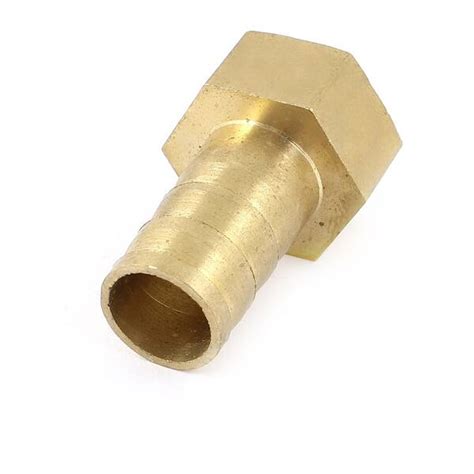 3 8 Pt Female To 10mm Hose Barb Air Fuel Gas Pipe Quick Connector Brass Tone Bed Bath
