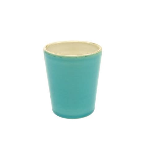 ferrum living Grün Form Keramik Saftbecher mittlere Mug türkis