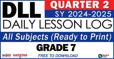 Grade 7 Matatag Daily Lesson Logs Quarter 2 Sy 2024 2025 Deped Click