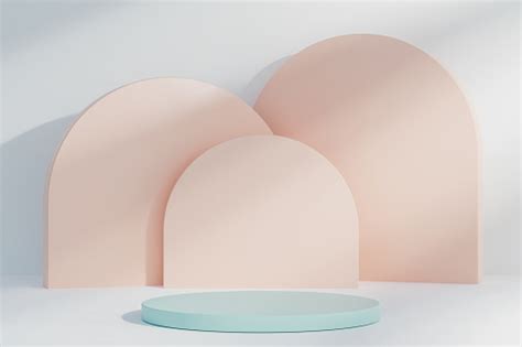 제품 디스플레이 프리젠 테이션을위한 복사 공간이있는 3d 연단 그래픽 렌더 아트 디자인 0명에 대한 스톡 사진 및 기타 이미지 0명 3차원 형태 강단 Istock