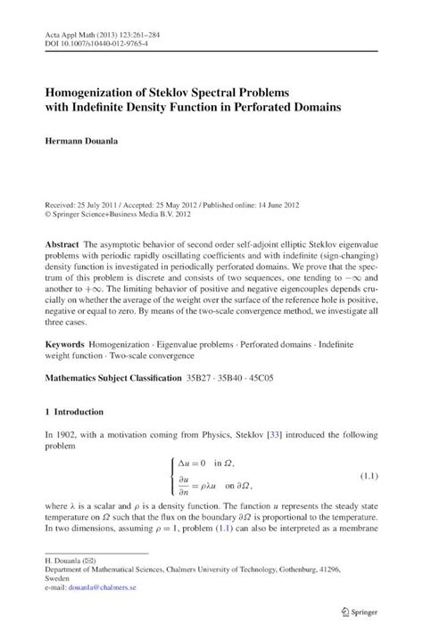 pdf homogenization of steklov spectral problems pdf dokumen tips