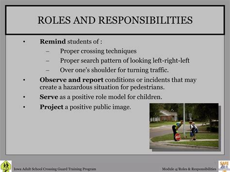 Crossing Guard Module 4 Roles Ppt