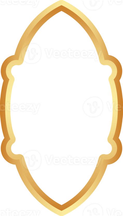 Golden Ramadan Frame Islamic Window Shapes With Ornament Muslim