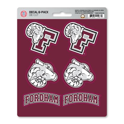 Fordham University Rams Set Of 6 Sticker Sheet At Sticker Shoppe