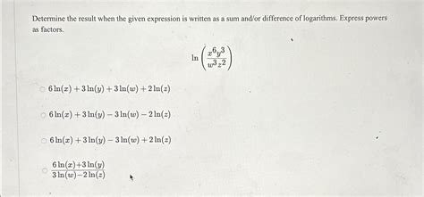 Solved Determine The Result When The Given Expression Is Chegg