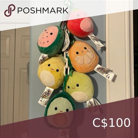 Squishmallow Clip Fruit Bundle Novelty Christmas Christmas Ornaments Holiday Decor
