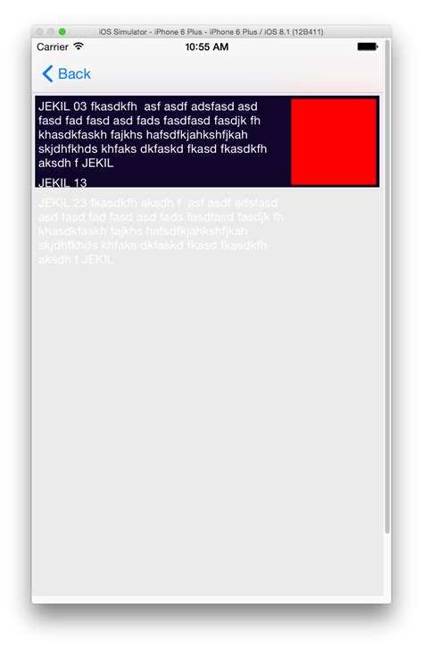 Ios Dynamic Height In Cell Issue In Iphone And Iphone Plus Stack