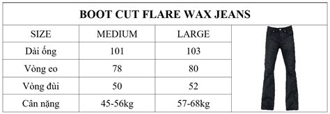 Boot Cut Flare Wax Jeans Chivalry