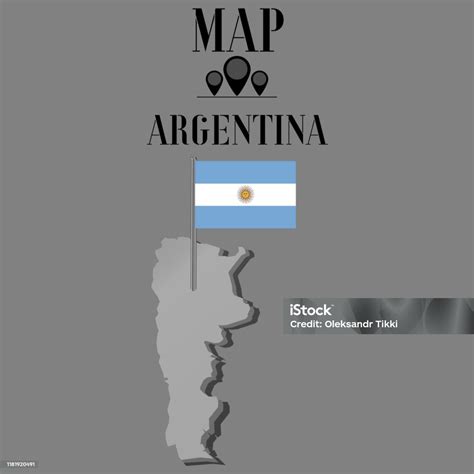 아르헨티나 개요 세계지도 플래그폴 벡터 일러스트 디자인에 국기와 윤곽 실루엣 배경에 고립 개체 요소 국가 설정에서 기호 가정 생활에 대한 스톡 벡터 아트 및 기타 이미지