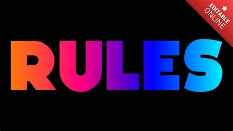 Rules Text Effect Generator