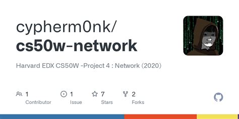 GitHub Cypherm Nk Cs W Network Harvard EDX CS W Project Network