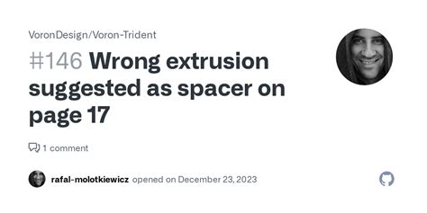 Wrong Extrusion Suggested As Spacer On Page 17 Issue 146