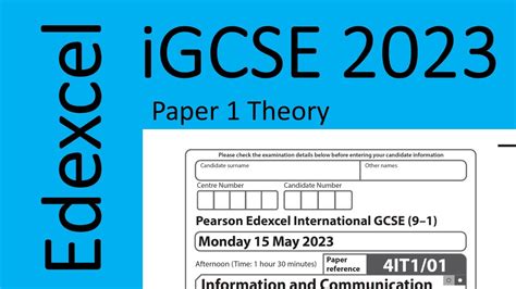 Edexcel Igcse Ict Paper 1 2023 Youtube