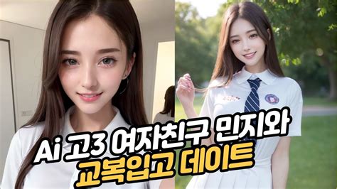 Ai 룩북 Lookbook 고3 여자친구 민지와 교복입고 학교 데이트 Youtube