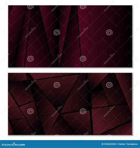 Abstract Polygonal Pattern Set Of Two Dark Gradient Polygonal Backgrounds Background Design