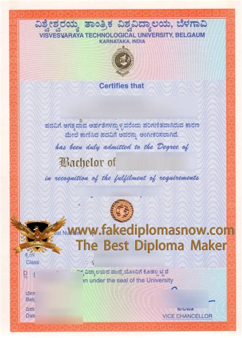 Buy A Visvesvaraya Technological University Diploma For A Job